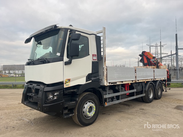 Palfinger PK18002-EH Articulated Boom on Renault C 380 6x4 Flatbed ...