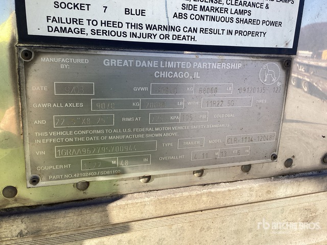 2009 Great Dane 48 ft x 102 in T/A Remolque refrigerado | Ritchie Bros ...