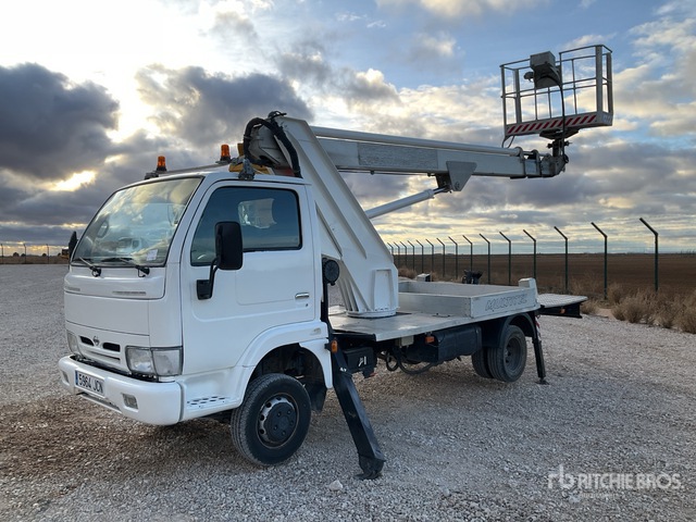 2003 Multitel Pagliero 180 ALU on 2003 Nissan Cabstar 4x2 TL110.35 Bucket Truck | Ritchie Bros ...