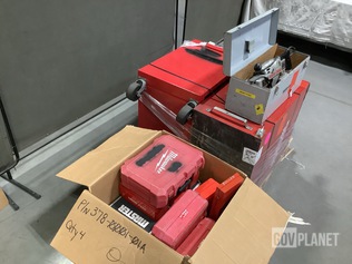 (13) Assorted Tool Boxes & (1) Porter Cable 728 Heavy Duty Portable ...