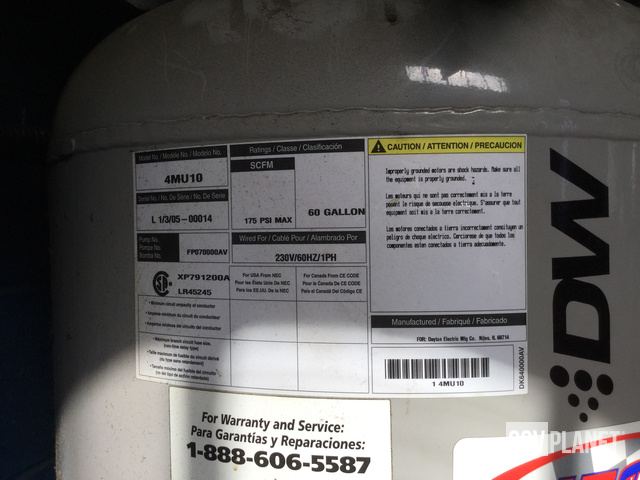 SCT 4MU10 Vertical Air Compressor - L-046 in Aston, Pennsylvania ...