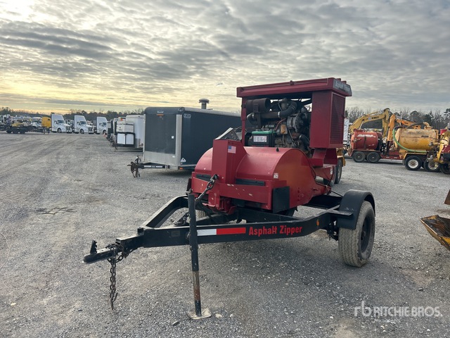 Asphalt Zipper Grinder Tow Behind Cold Planer Attachment w/ Trailer ...