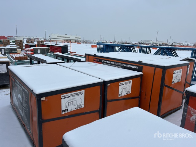 TMG DT4081-PRO 40 ft x 80 ft Dual Truss Storage Building (Unused ...
