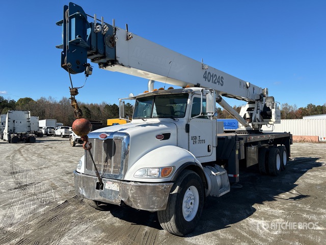 Manitex 40124S 40 ton Straight Boom on 2009 Peterbilt 340 6x4 Boom ...