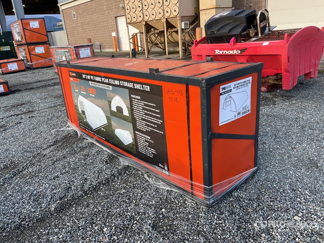 TMG ST3060E 60 ft x 30 ft x 22 ft Peak Ceiling Storage Building (Unused ...