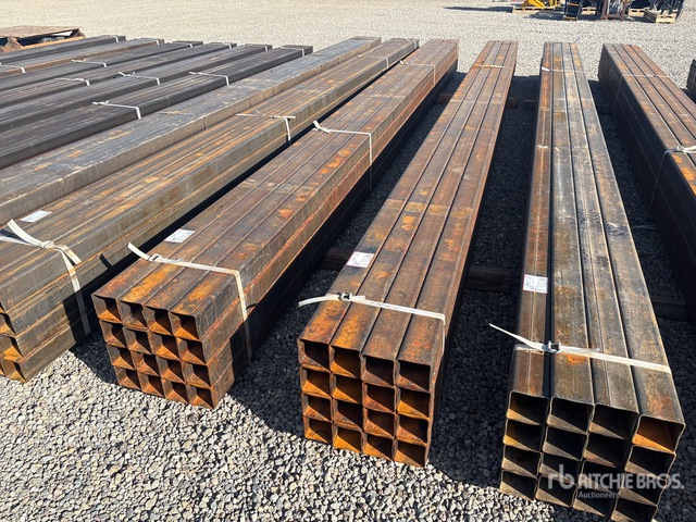 Quantity of (16) 3 5/8 in Square Gauge 12 Steel Pipe (Unused) | Ritchie ...