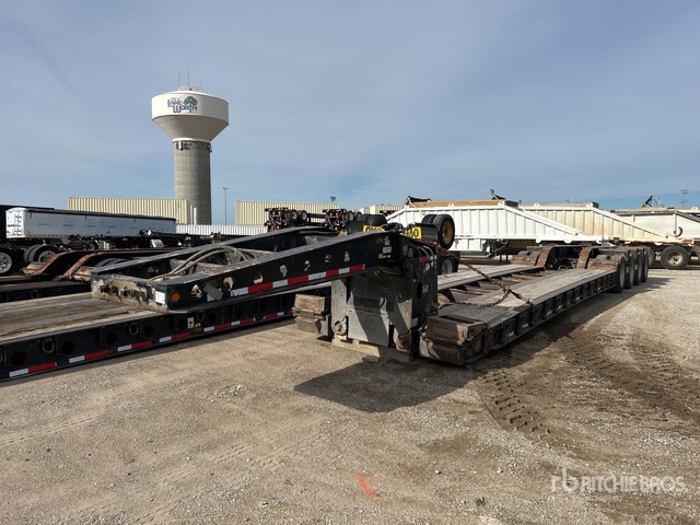 2007 Trail King TK55T 55 ton Quad/A Removable Gooseneck Lowboy Trailer ...