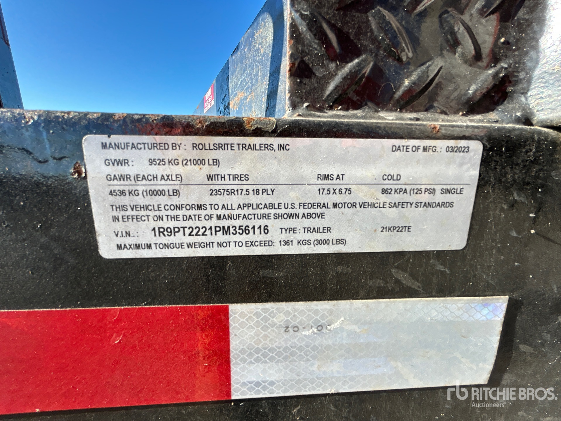 2023 Rolls Rite 21 ft T/A Tilt Deck Trailer | Ritchie Bros. Auctioneers