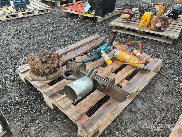 1 X Core Drill, 1 x Makita Angle Grinder, 1 X Curb Lifter, 1 X Wire ...