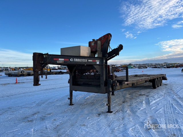 2006 Trailtech 34 ft Tri/A w/ Heila Knuckle Boom Equipment Trailer ...