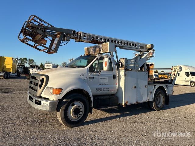 1991 Telsta T40C 35 ft on 2008 Ford F-650 4x2 Cable Placer Bucket Truck ...