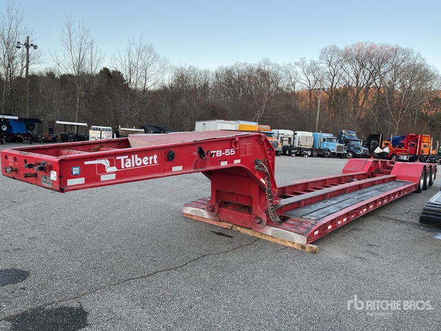 2003 Talbert DW 55 SA 55 ton Tri/A Removable Gooseneck Lowboy Trailer ...