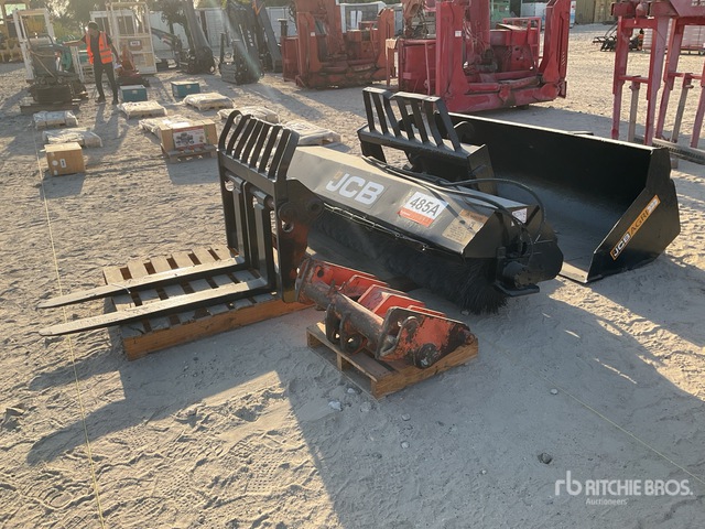 Telehandler Sweeper, Bucket w/ Fork Attachment - Fits Telehandler ...