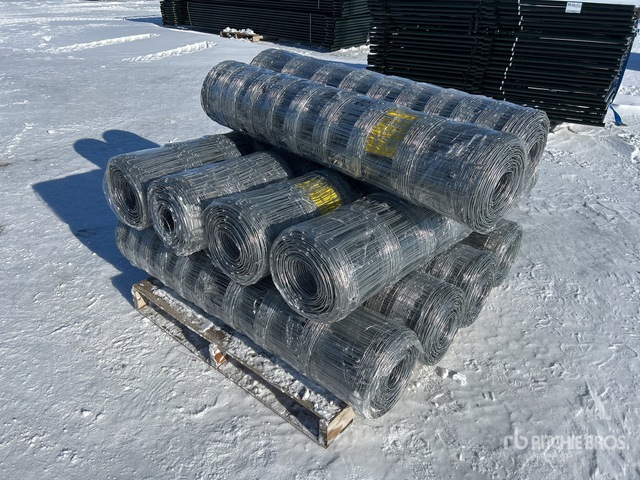 Quantity of (10) BYT FFC762 330 ft x 4 ft Galvanized Rolls of Fencing ...