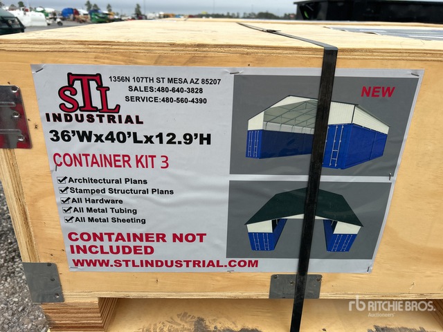 STL Industrial 40 ft x 36 ft Container Storage Canopy (Unused ...