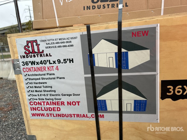 STL Industrial 40 ft x 36 ft Container Storage Canopy (Unused ...