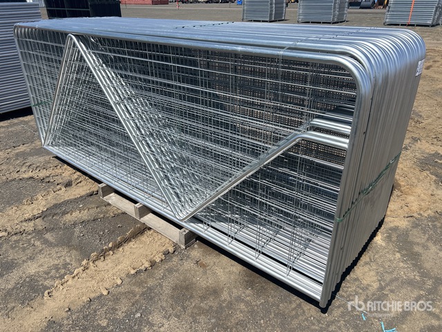 Quantity of (30) BYT 3 m x 1.17 m Galvanized Mesh Livestock Gate ...