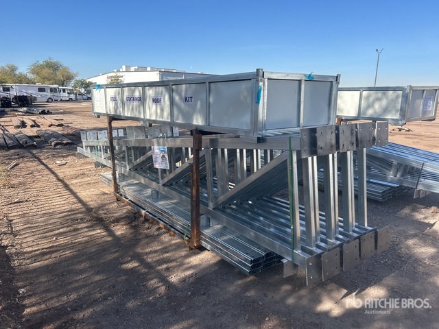STL Industrial 38 ft x 40 ft Metal Shipping Container Roof Cover Kit w ...