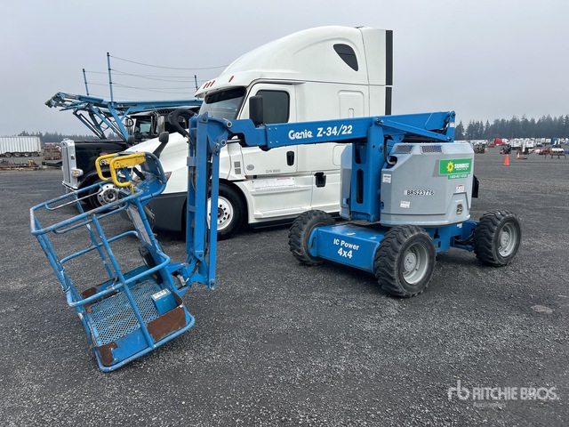 2018 Genie Z34/22 4WD Diesel Articulating Boom Lift | Ritchie Bros ...