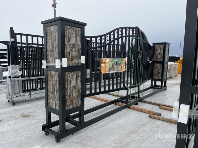 2025 Suihe NFG-20FC-3 19 ft x 7 ft 4 in Wrought Iron Farm Driveway Gate ...