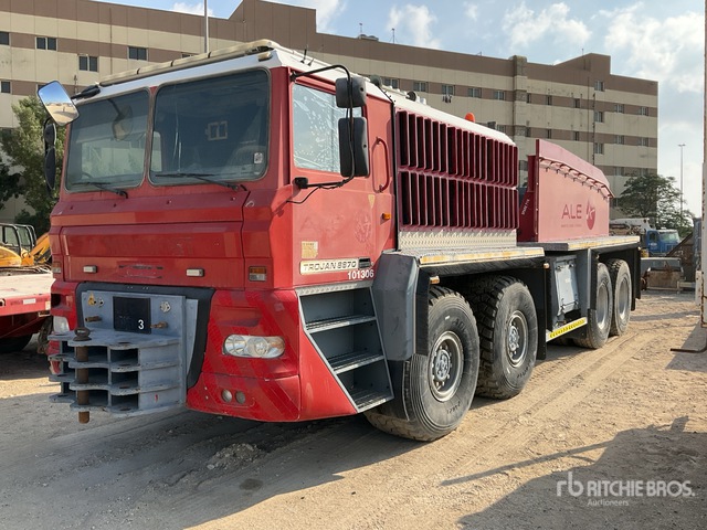 2014 ALE TROJAN 8870 8x8 Twin-Steer Flatbed Tow Truck (Inoperable ...