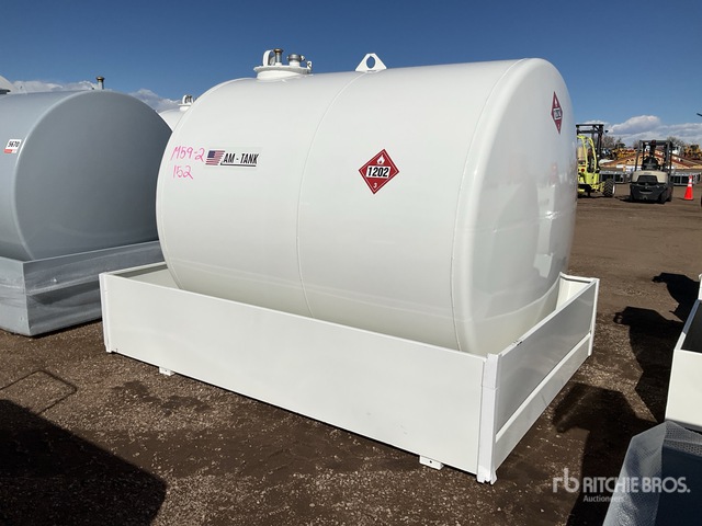 2025 AM Tank 2300N 2376 gal Skid Mounted Steel Tanque de combustible ...