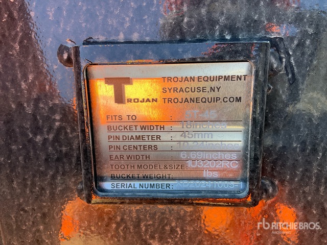 Trojan 50CL 18 in Digging Excavator Bucket - Fits 45mm Cat 305, 305.5 ...