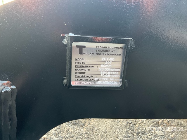 Trojan 200CL Excavator Thumb - Fits 80mm Cat 320/321/323, Hyundai R210 ...