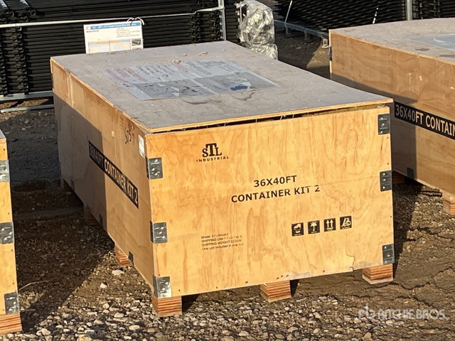 STL Industrial 36 ft x 40 ft Shipping Container Roof Cover Kit #4 w ...