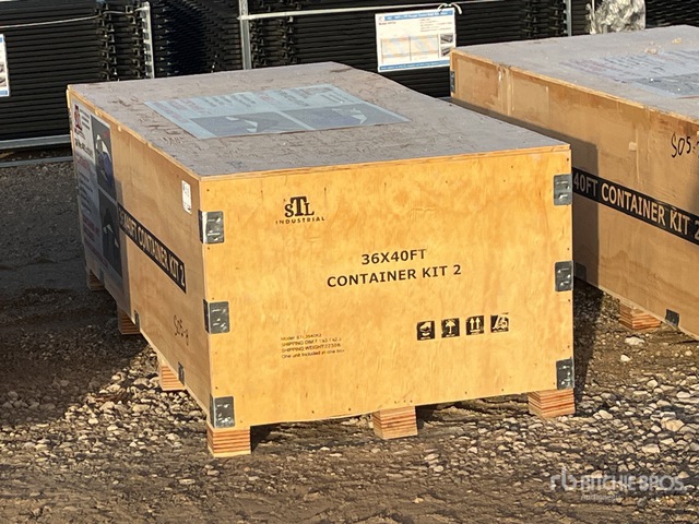 STL Industrial 36 ft x 40 ft Shipping Container Roof Cover Kit #4 w ...