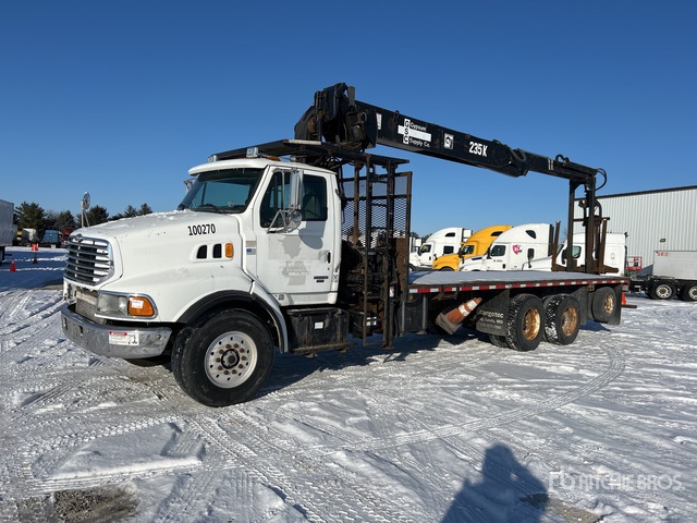 Hiab 235K 6100 lb Articulated Boom on 2004 Sterling LT9500 8x4 Boom ...