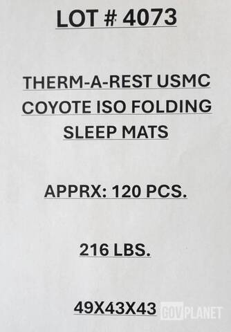 (120) USMC Coyote Therm-A-Rest Accordion Foam Improved Sleeping Mat Pad ...