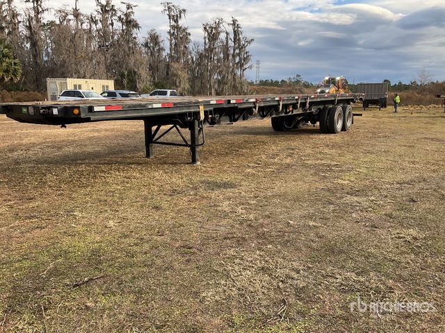 2008 Fontaine TP44880SLW T/A 48 ft - 80 ft Extendable Flatbed Trailer ...