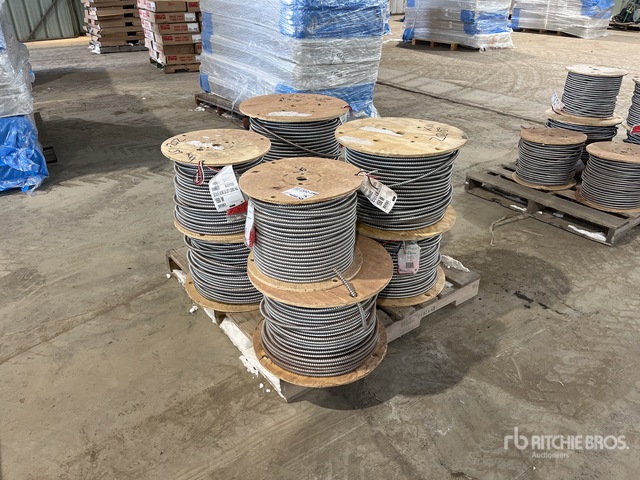 Quantity of (8) Spools of Industrial Electrical Cable Divers ...