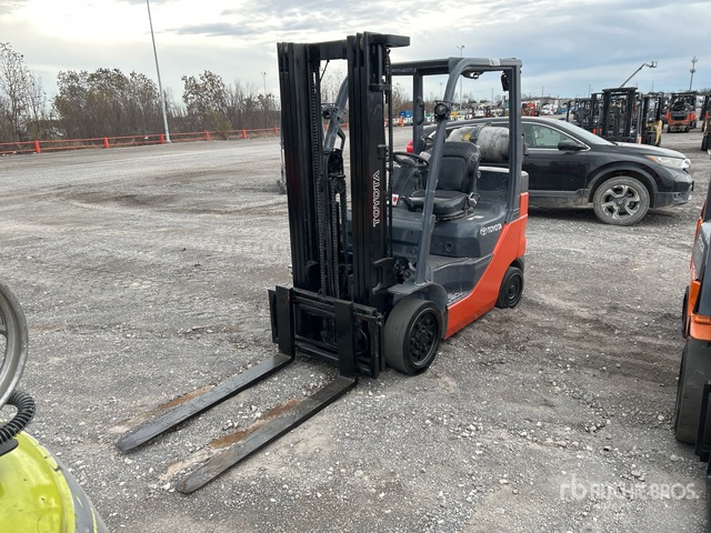 2020 Toyota 8FGCU25 4500 lb Cushion Tire Forklift | Ritchie Bros ...