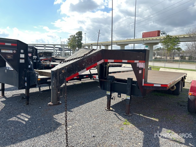 1987 TFI 20 ft T/A Gooseneck Flatbed Trailer (Inoperable) | Ritchie ...