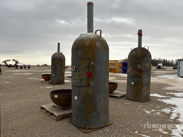 8 ft x 40 in Incinerator and 37 in Fire Pit Varios. Industrial ...