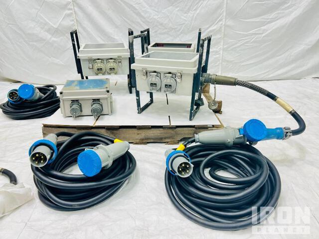 Qty. (4) DRASH Feed Through Power Distri Spider Boxes with Cords ...