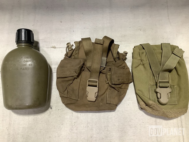 Surplus (38) Khaki Canteen Pouches, (72) Water Canteens & Assorted ...