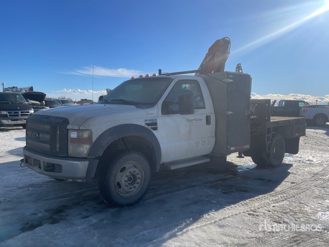 Fassi F50.22 4575 lb Knuckle Boom on 2009 Ford F-450 XL 4x4 Boom Truck ...