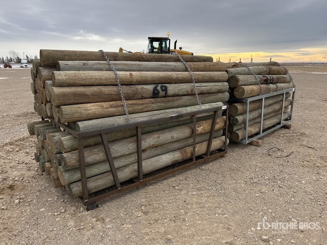Quantity of (92) 8 ft Wooden Posts | Ritchie Bros. Auctioneers