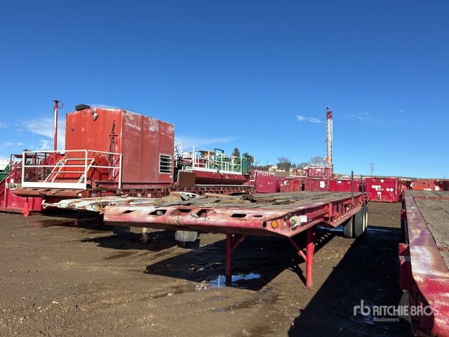 1980 Columbia 38 ft T/A Flatbed Oilfield Trailer | Ritchie Bros ...