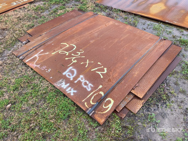 Quantity of (12) Diamond Plates and 10 Ga Steel Plates Steel Plates ...