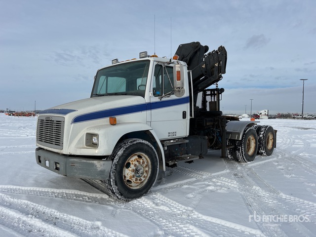 Hiab 160-4 6000 kg Knuckle Boom on 2001 Freightliner FL80 6x4 Boom ...