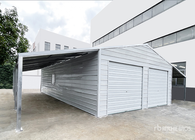 2025 KJ K3939 39 ft x 39 ft Double Garage Metal Shed (Unused) | Ritchie ...