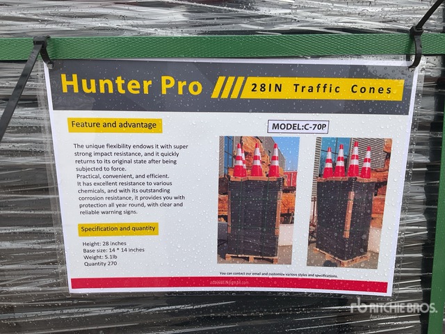 2024 HUNTER PRO C-70P Traffic Cones Traffic Cones (Unused) | Ritchie ...