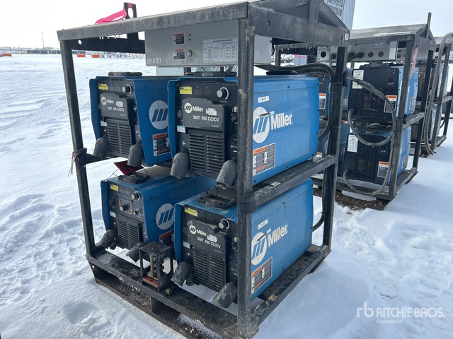 Quantity of (4) 2015 Miller Electric XMT450 CC/CV 575V Electric Welder ...