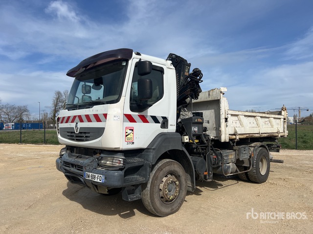 2007 Hiab 122 BS-2 HIDUO 4800 kg Articulated Boom on 2007 Renault Kerax 370.19 4x2 Camion Benne ...