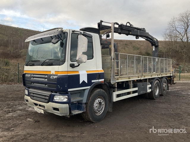 2012 Hiab 144 B -2 Knuckle Boom on 2013 DAF FAN CF 6x2 Flatbed Truck ...