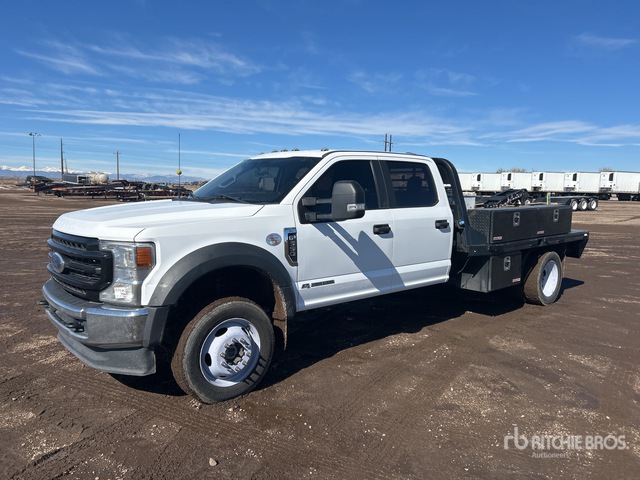 2021 Ford F550 XL Super Duty XL 4x4 Crew Cab Flatbed Truck | Ritchie ...